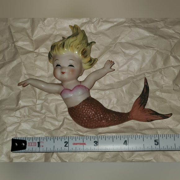 Napco | Other | Rare Vintage Napco Mermaid Girl Wall Plaque | Poshmark
